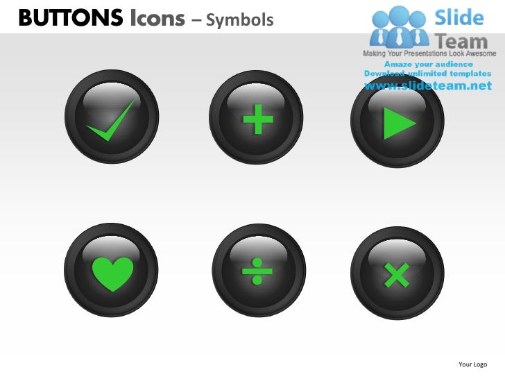 Buttons icons powerpoint presentation slides ppt templates