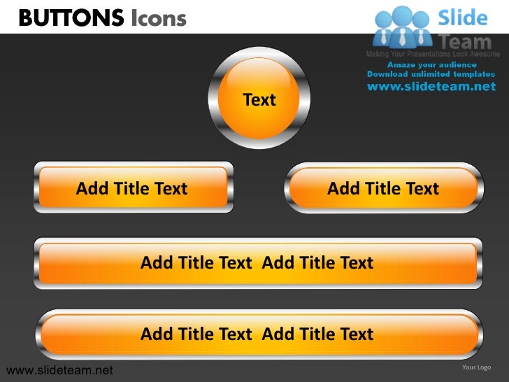 Buttons icons powerpoint presentation templates.