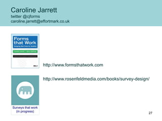 Buttons on forms and surveys: a look at some research 2012 | PPT