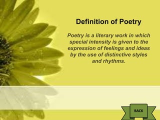 Quick Review of English Poetry | PPTX