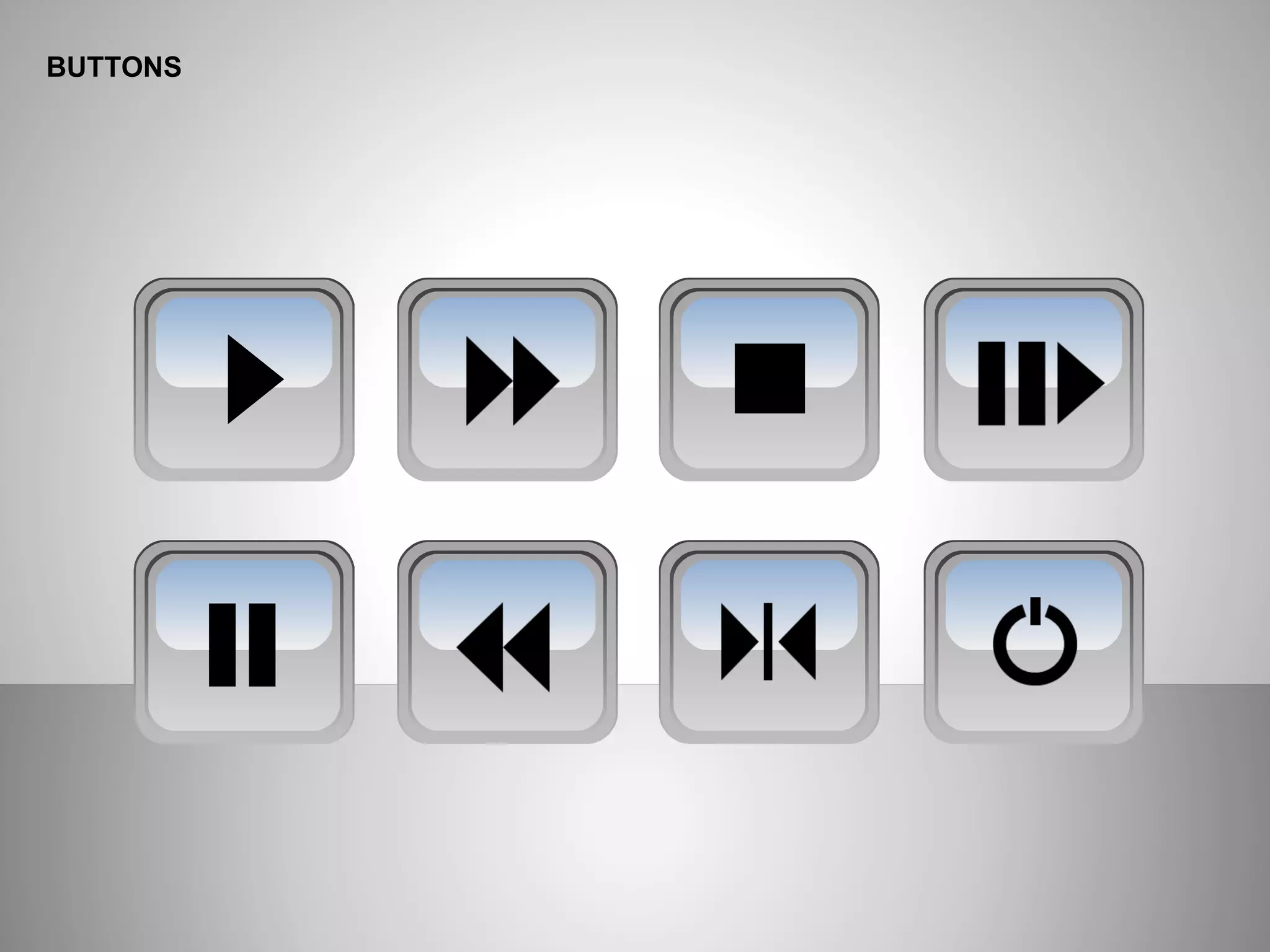 Buttons with Icons Collection | PPT