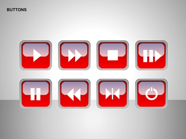 Buttons with Icons Collection | PPT