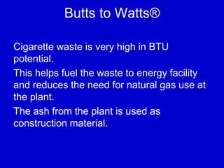 Butts to watts slide show | PPT