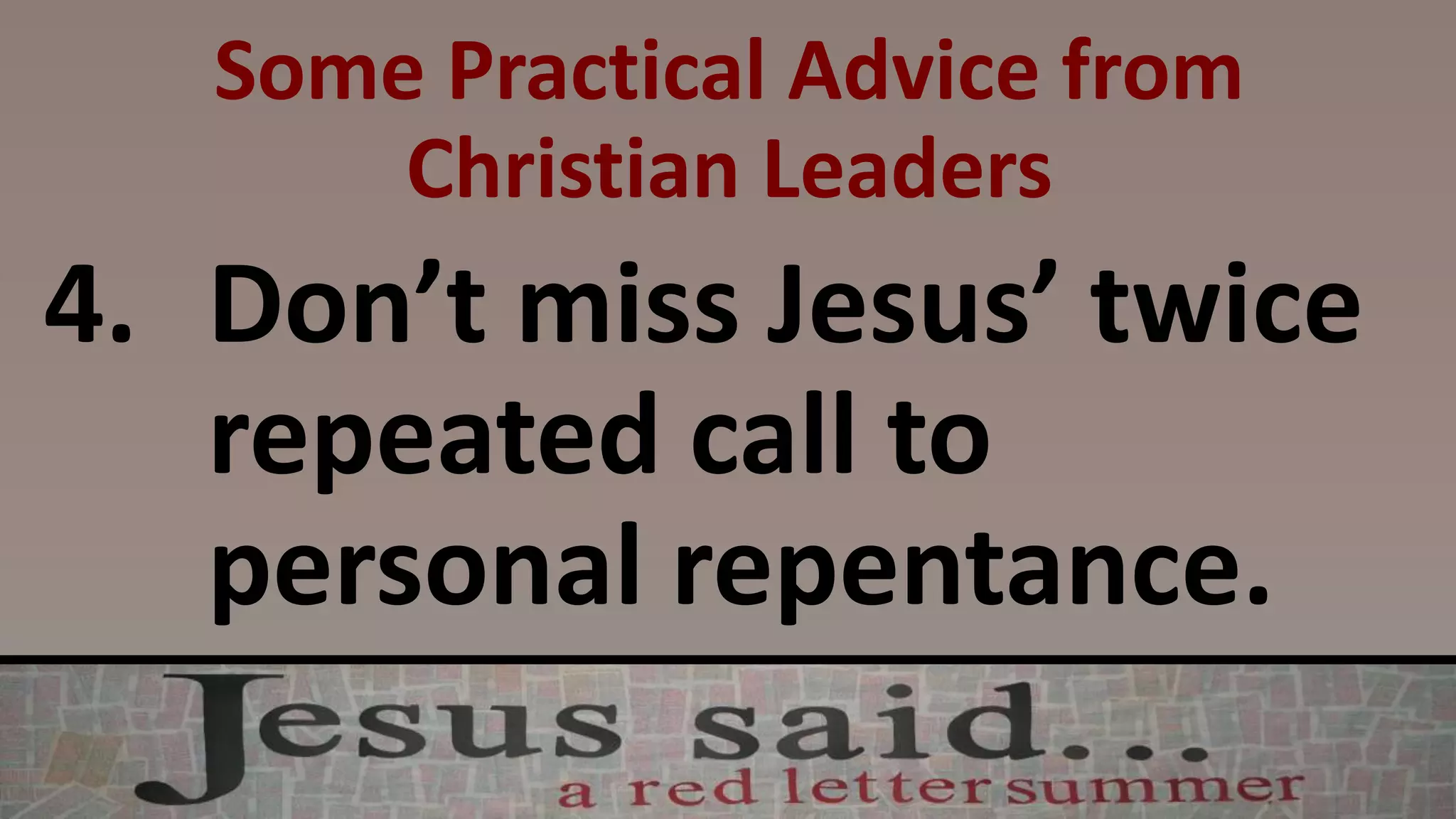 Jesus Said: But unless you repent | PPT