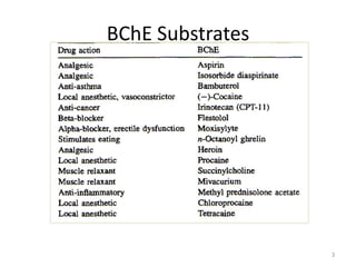 Butyrylcholinesterase Overview: Substrates Inhibitors Structure ...