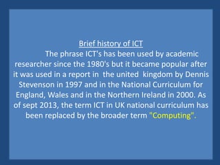Introduction to ICT and its application to Instructional Materials ...