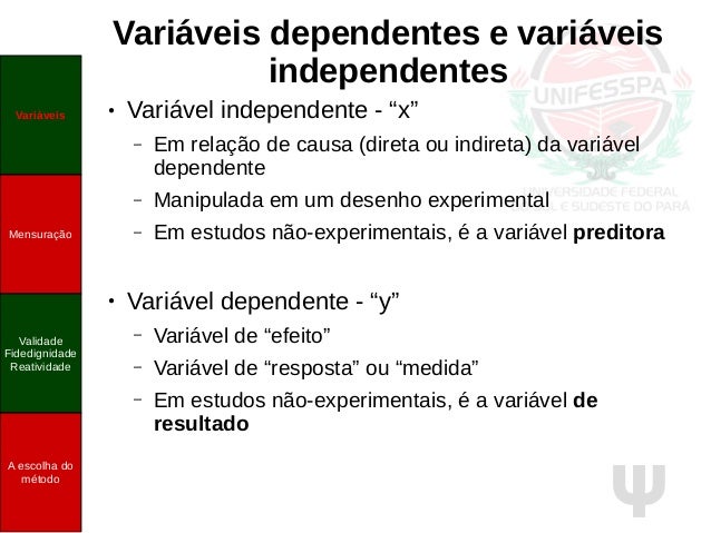 Variáveis e mensuração