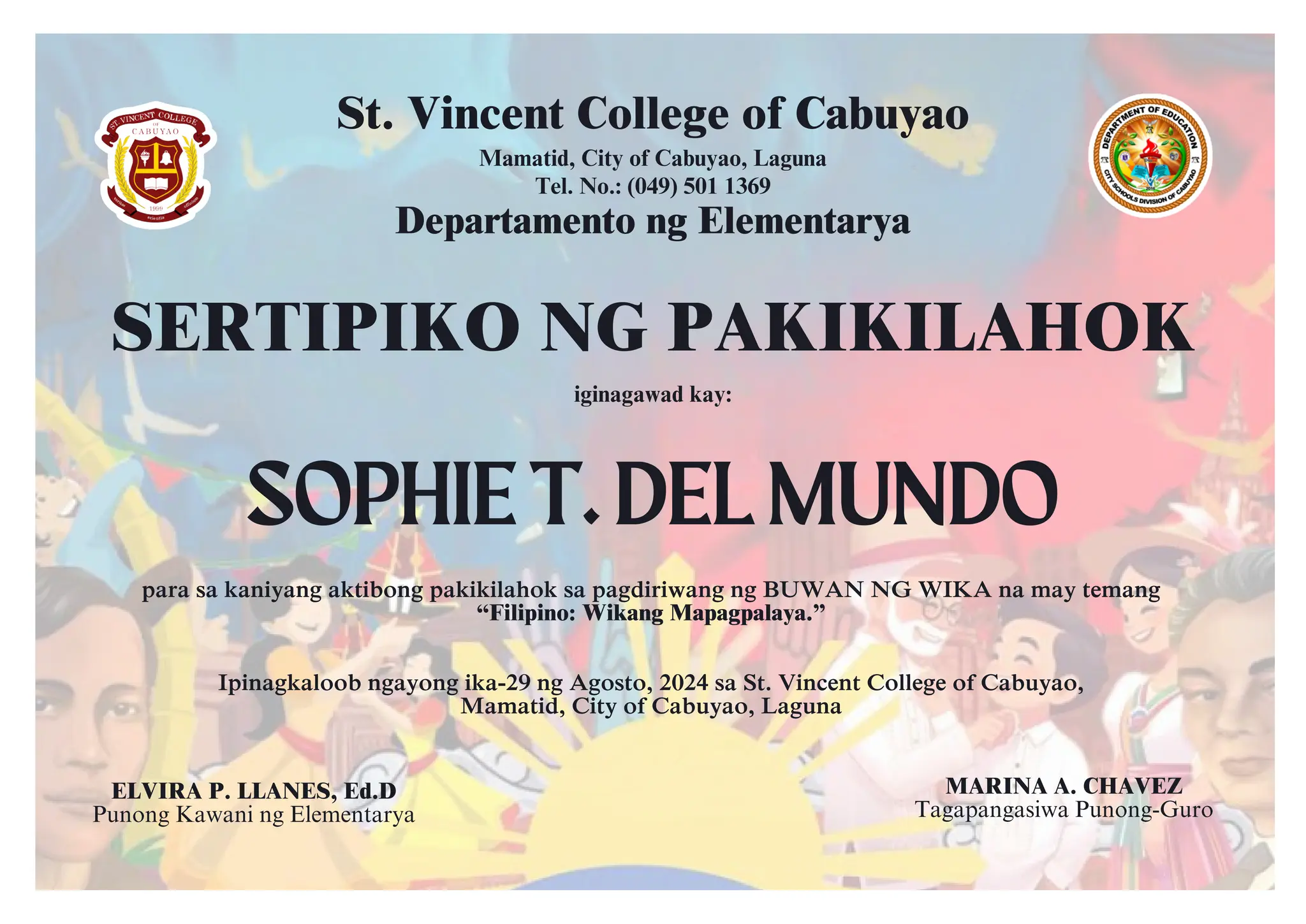 Sertipiko Ng Pagkilala Buwan Ng Wika 2024 Theme