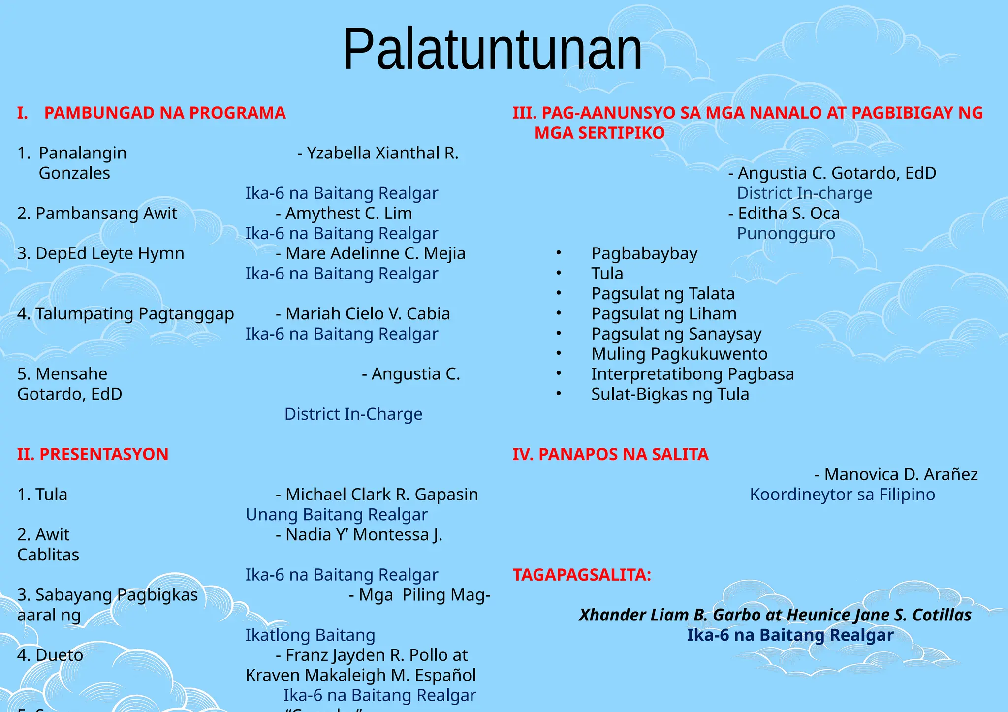 Buwan Ng Wika 2024 Program, Presentations | Pptx EFB