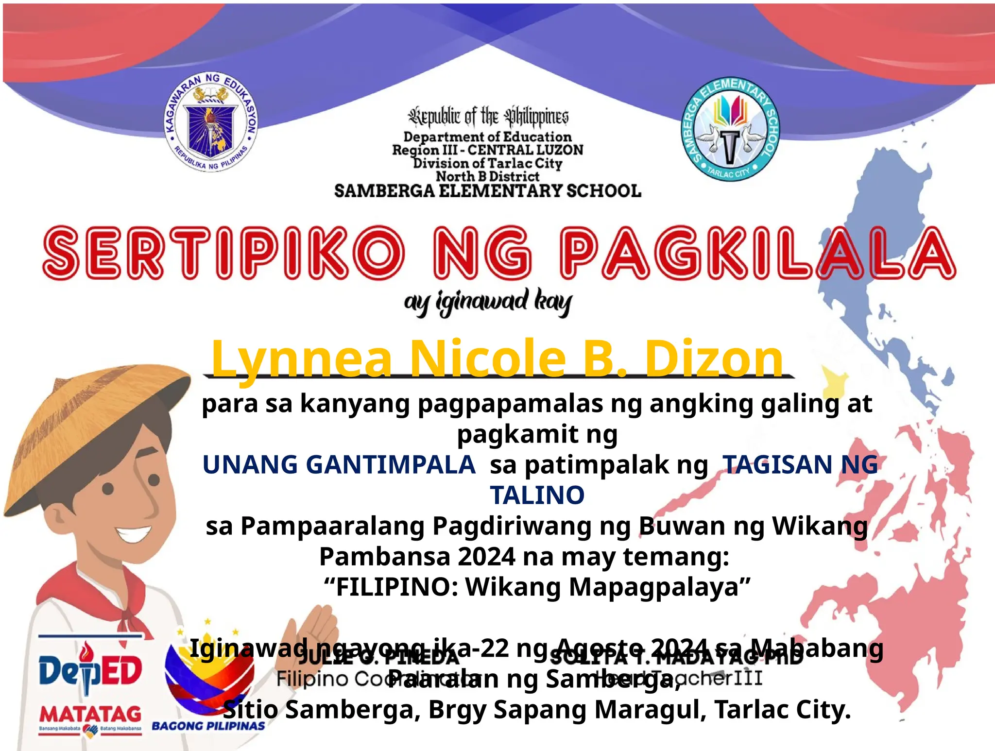 buwan ng wika cert.pptx certificate buwan ng wika | PPTX