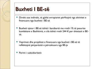 Buxheti i Bashkimit Evropian | PPT