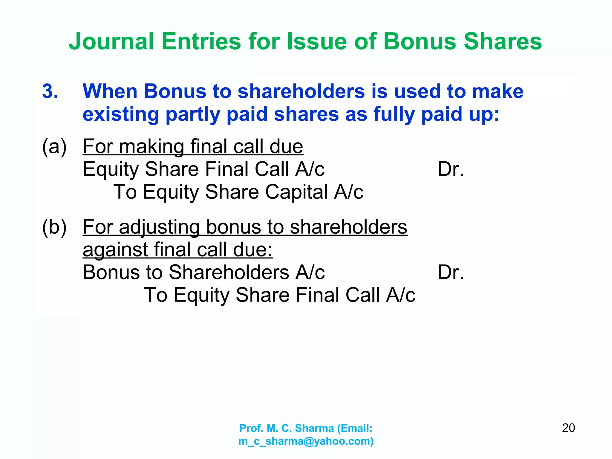 Buy back of shares - introduction and accounting | PPT