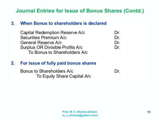 Buy back of shares - introduction and accounting