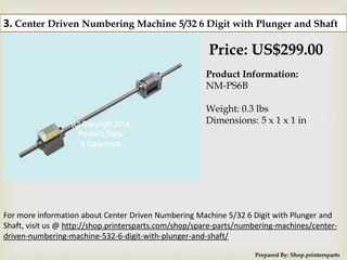 Buy Numbering Machine Spare Parts at Shop.PrintersParts.com