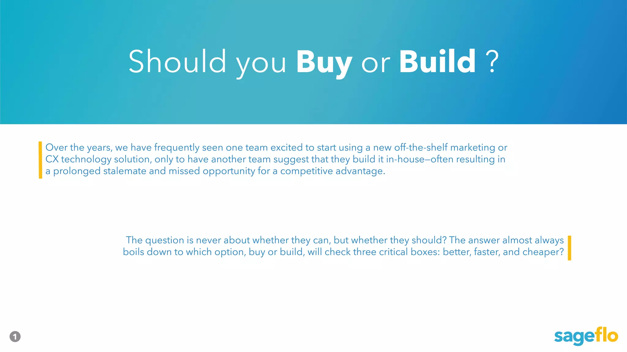 Buy vs. Build | PDF