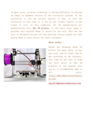 Buy 3d printer | PDF