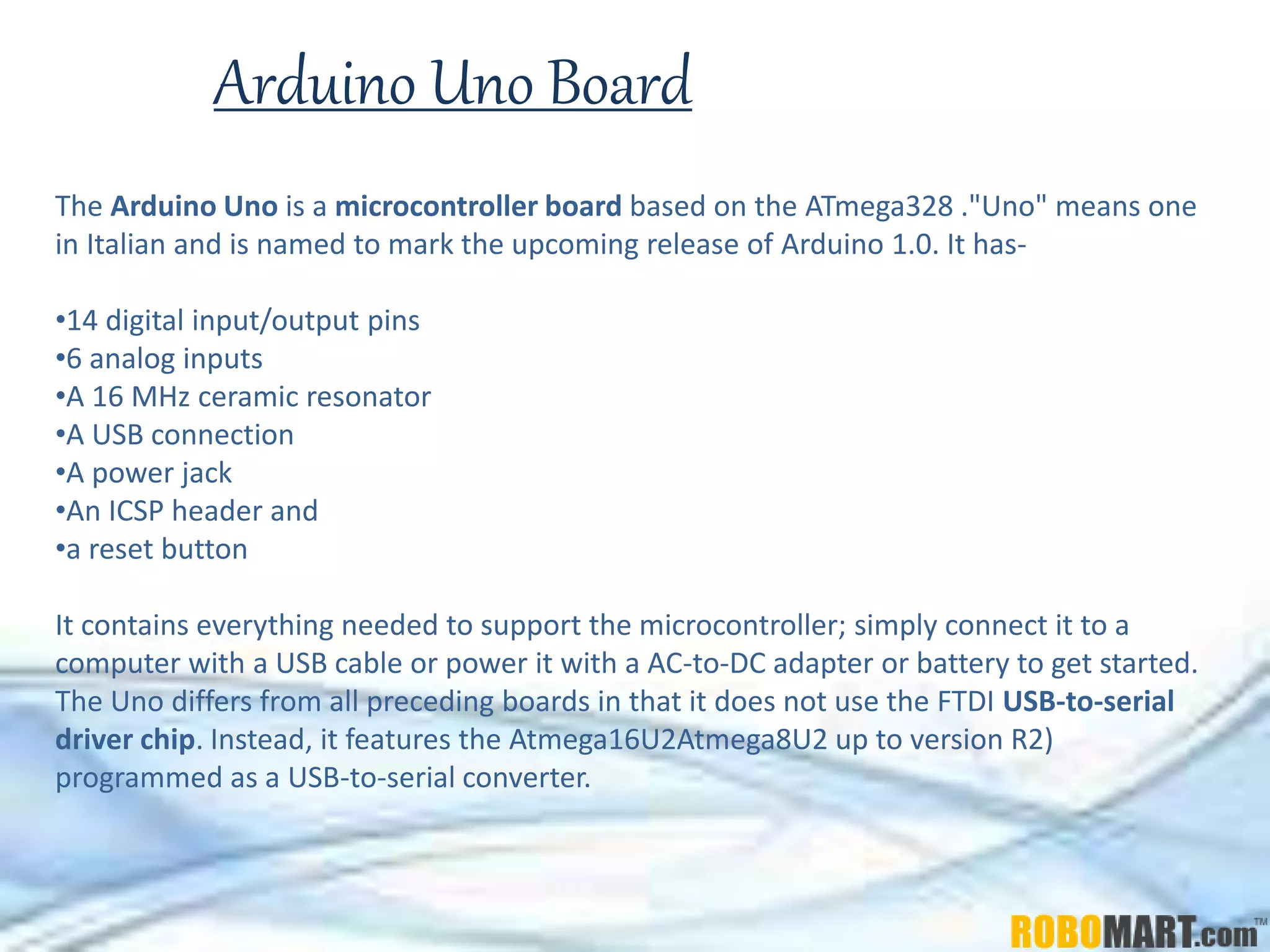 Buy arduino locally by Robomart | PPTX | Computer Peripherals | Computing