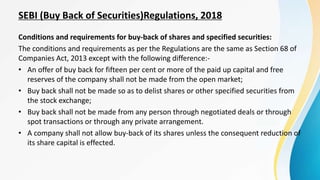 Buy Back of Securities - Mehta & Mehta | PPTX | Sale & Lease Back ...