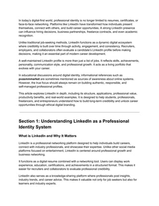Building a Powerful LinkedIn Presence for Career Growth and Networking ...
