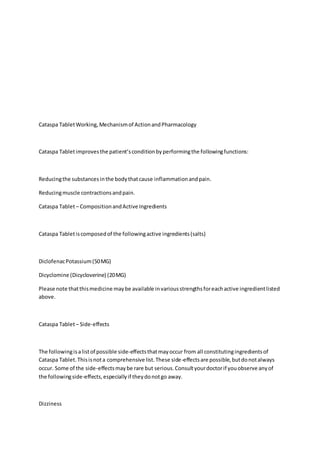 Buy cataspa tablet | DOCX | Pharmaceutical Drugs | Medical Health