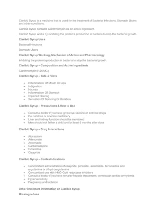 Buy claribid syrup | PDF