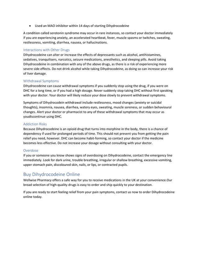 Buy dihydrocodeine online | PDF