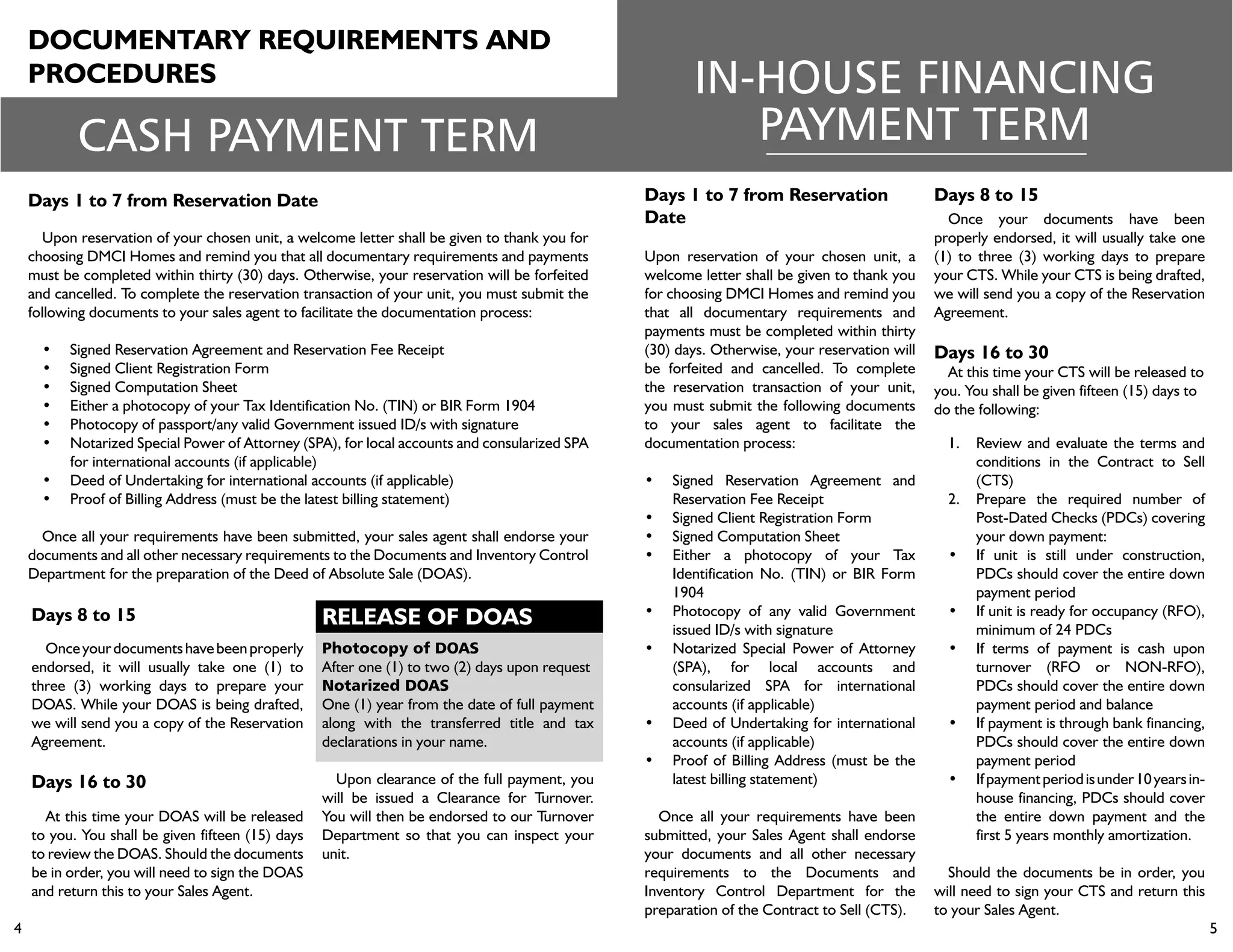 BUYER'S GUIDE TO OWNING A DMCI HOMES PROPERTY, DMCI BUYER'S GUIDE | PDF