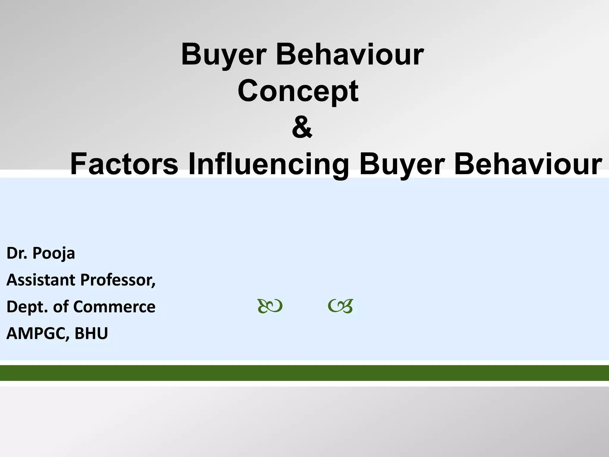 Buyer behaviour | PPT