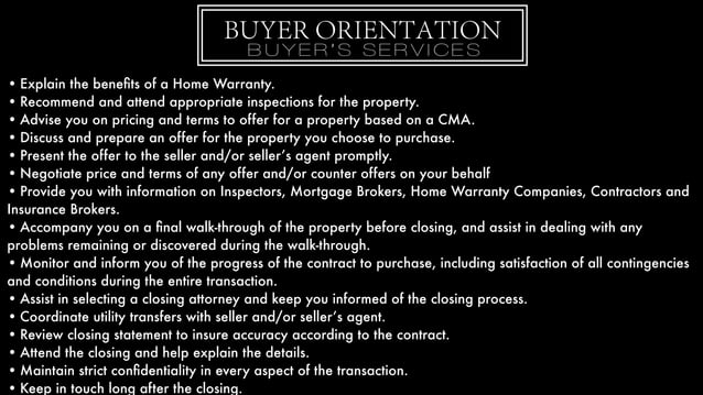 Buyer orientation for team kipp | PPT