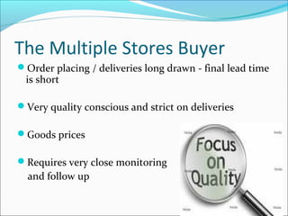 Buyer profiles + Types of buyers- Retail and Fashion Merchandising | PPT