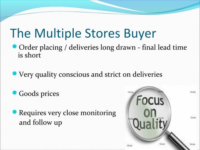 Buyer profiles + Types of buyers- Retail and Fashion Merchandising | PPT