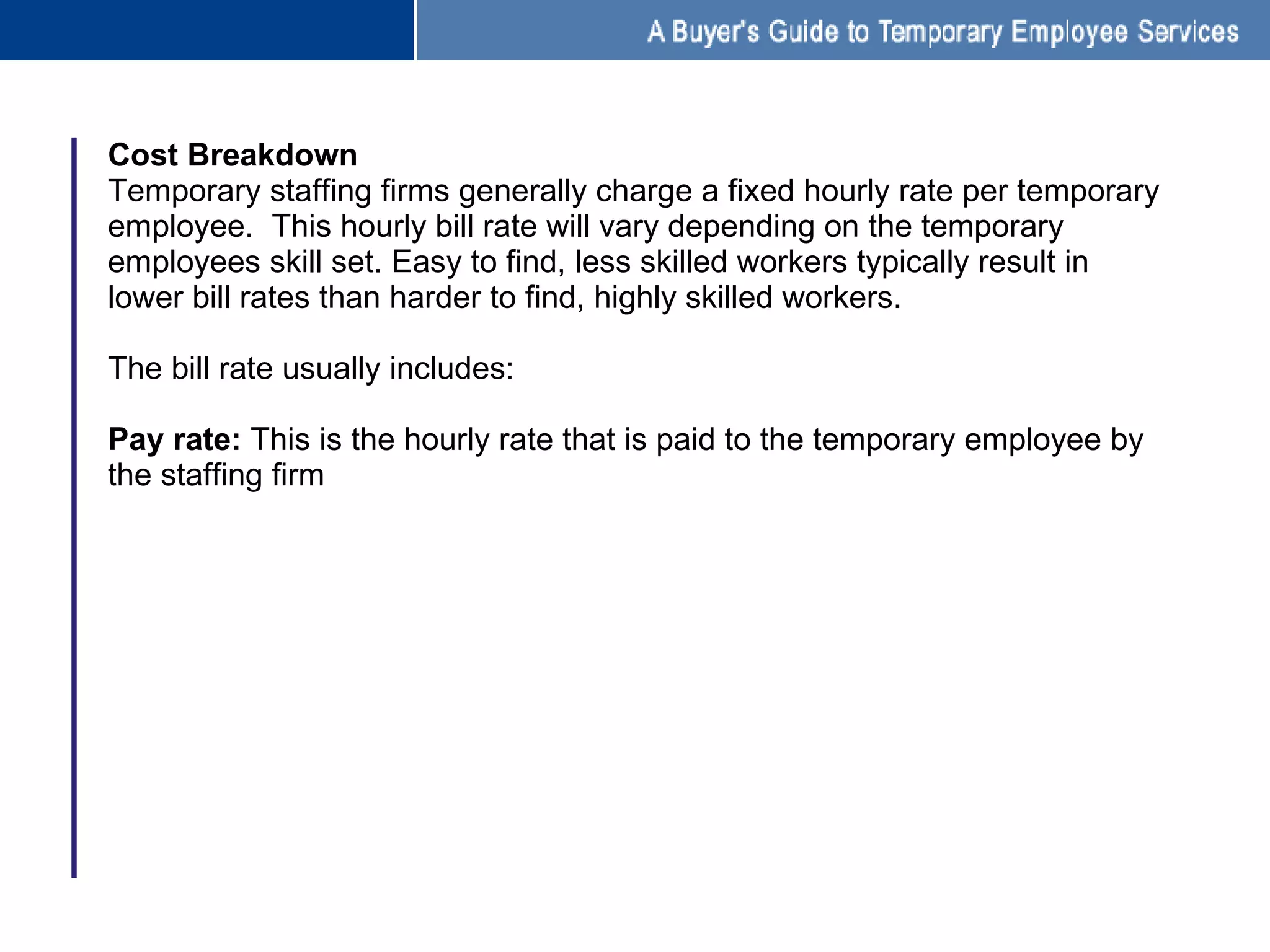Buyers Guide To Temporary Employee Services | PPT