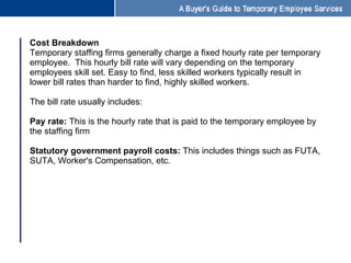 Buyers Guide To Temporary Employee Services | PPT
