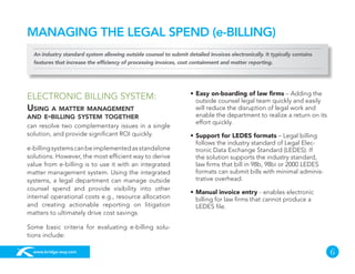 Matter Management and e-Billing Buyers' Guide | PPT