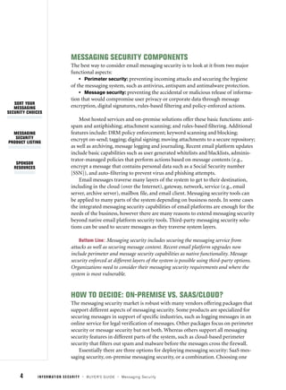 Buyers Guide To Messaging Security Dec 2009 | PDF