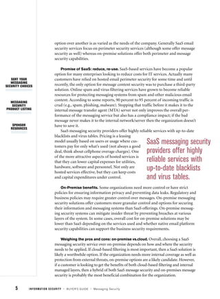 Buyers Guide To Messaging Security Dec 2009 | PDF