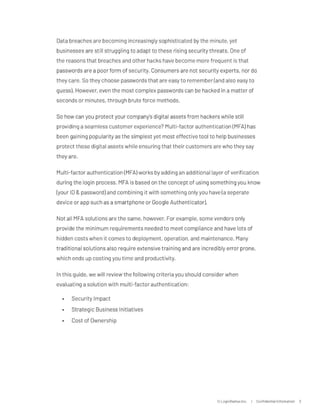 LoginRadius Buyer’s Guide to Multi-Factor Authentication | PDF