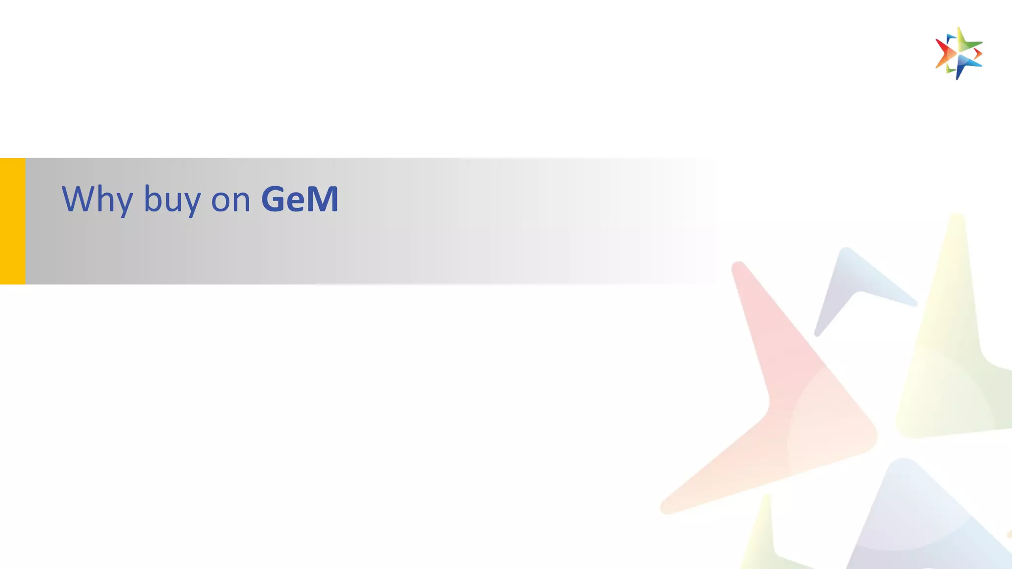 Presentation on GeM 3.0 for Buyers | PPT