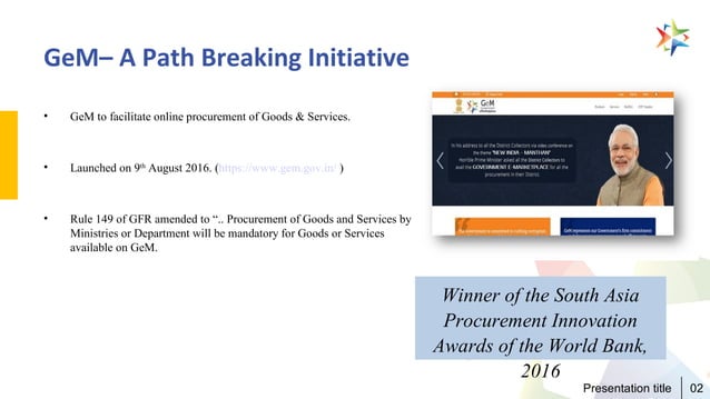 Presentation on GeM 3.0 for Buyers | PPT | Computer Software and ...