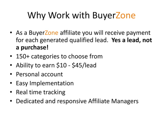 BuyerZone Presentation | PPT