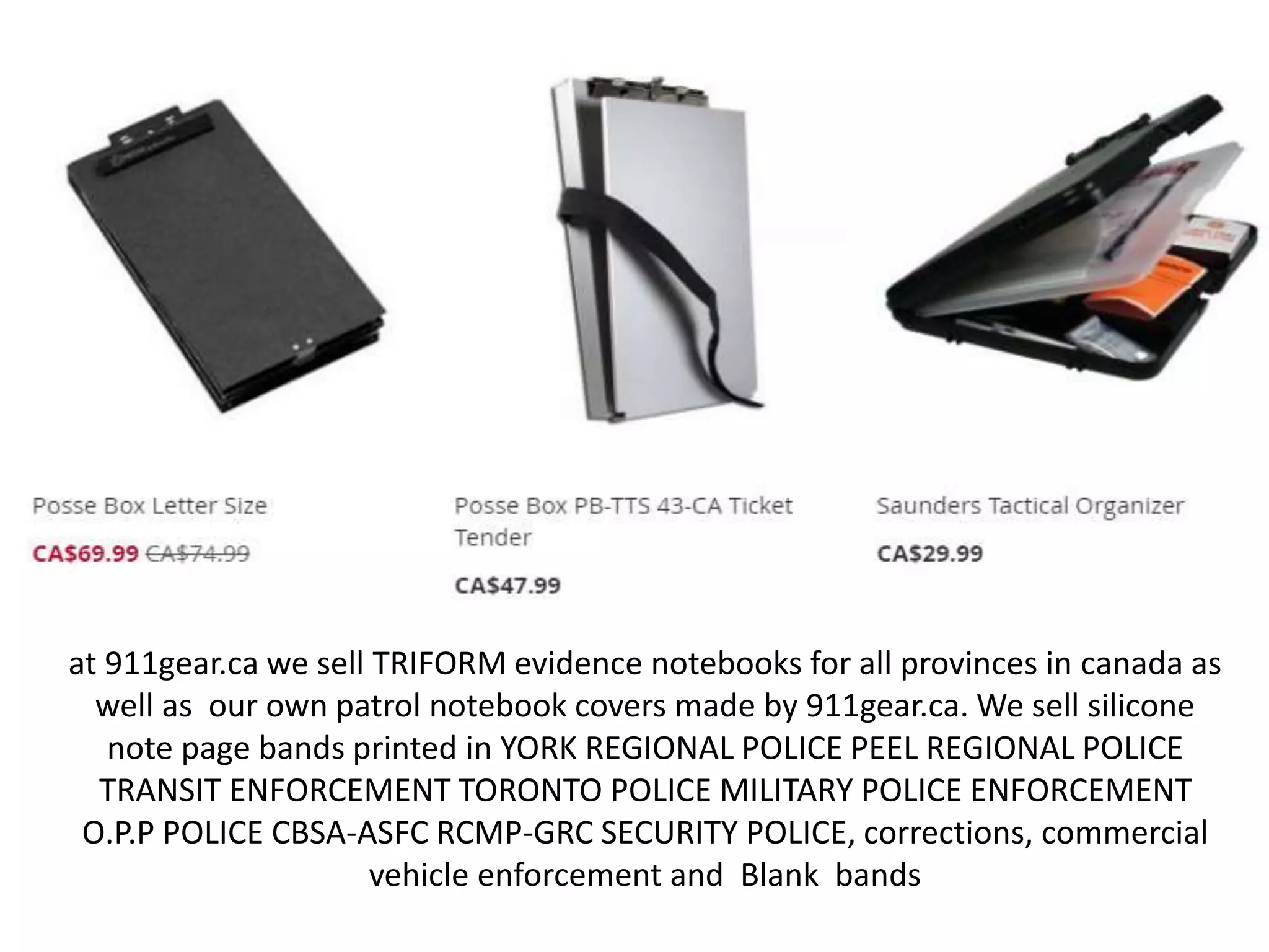 Buy Evidence Notebook Canada | PPTX