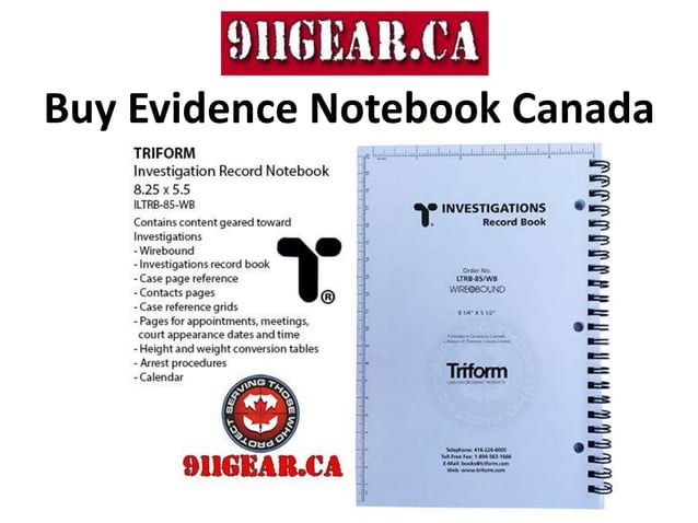 Buy Evidence Notebook Canada | PPT