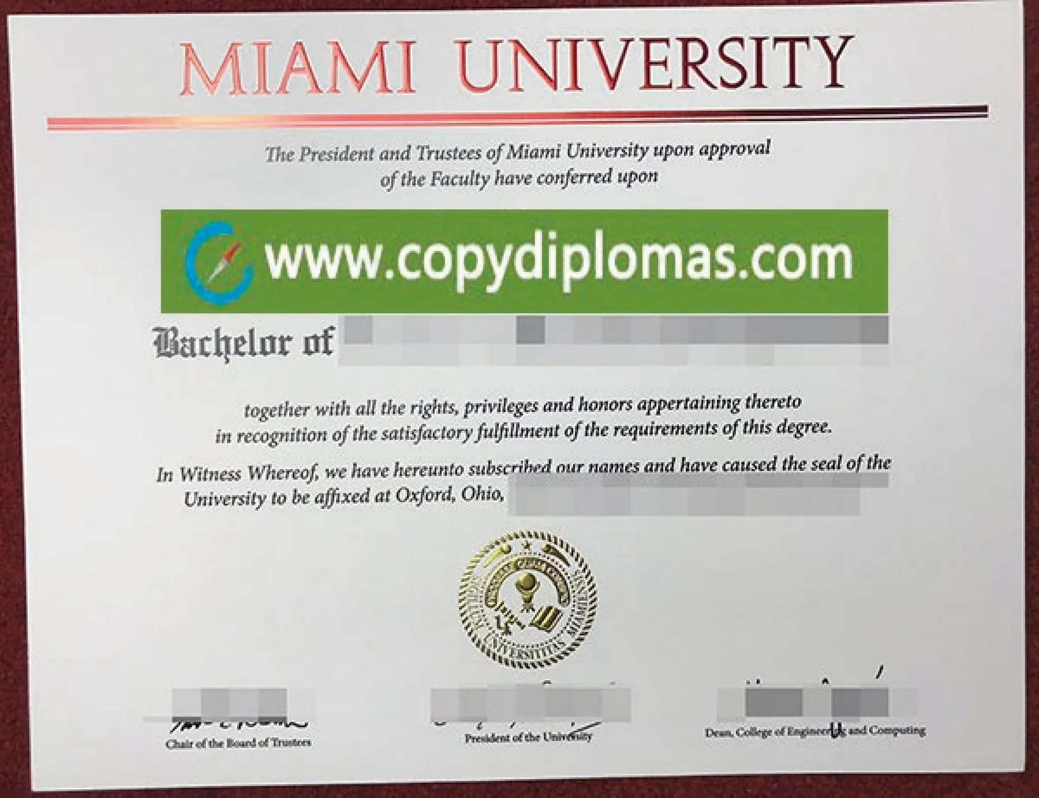 buy fake diploma, Miami University diploma | PPT