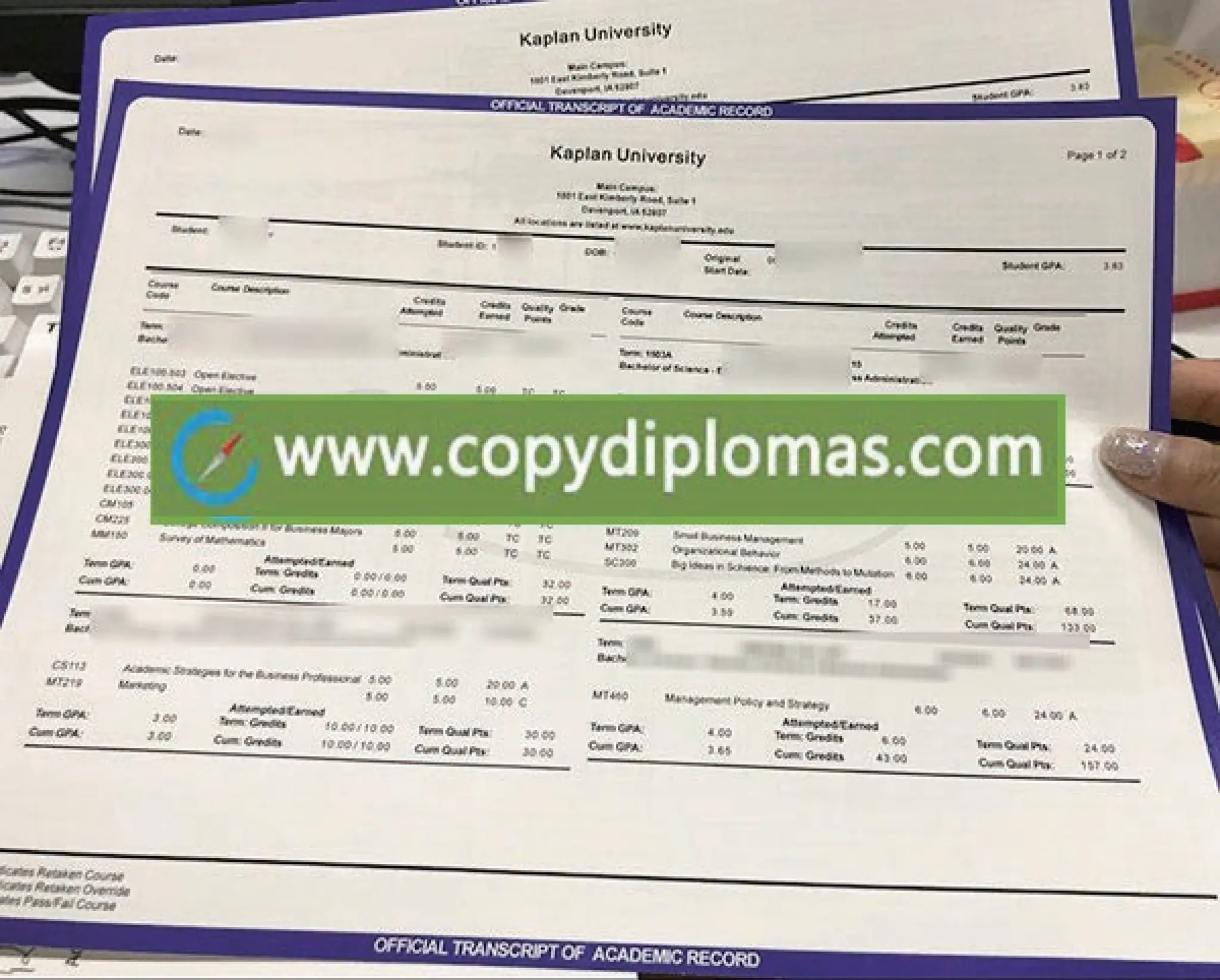 buy fake university Transcript, Kaplan University transcript | PPT