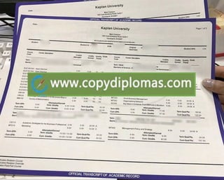 buy fake university Transcript, Kaplan University transcript | PDF
