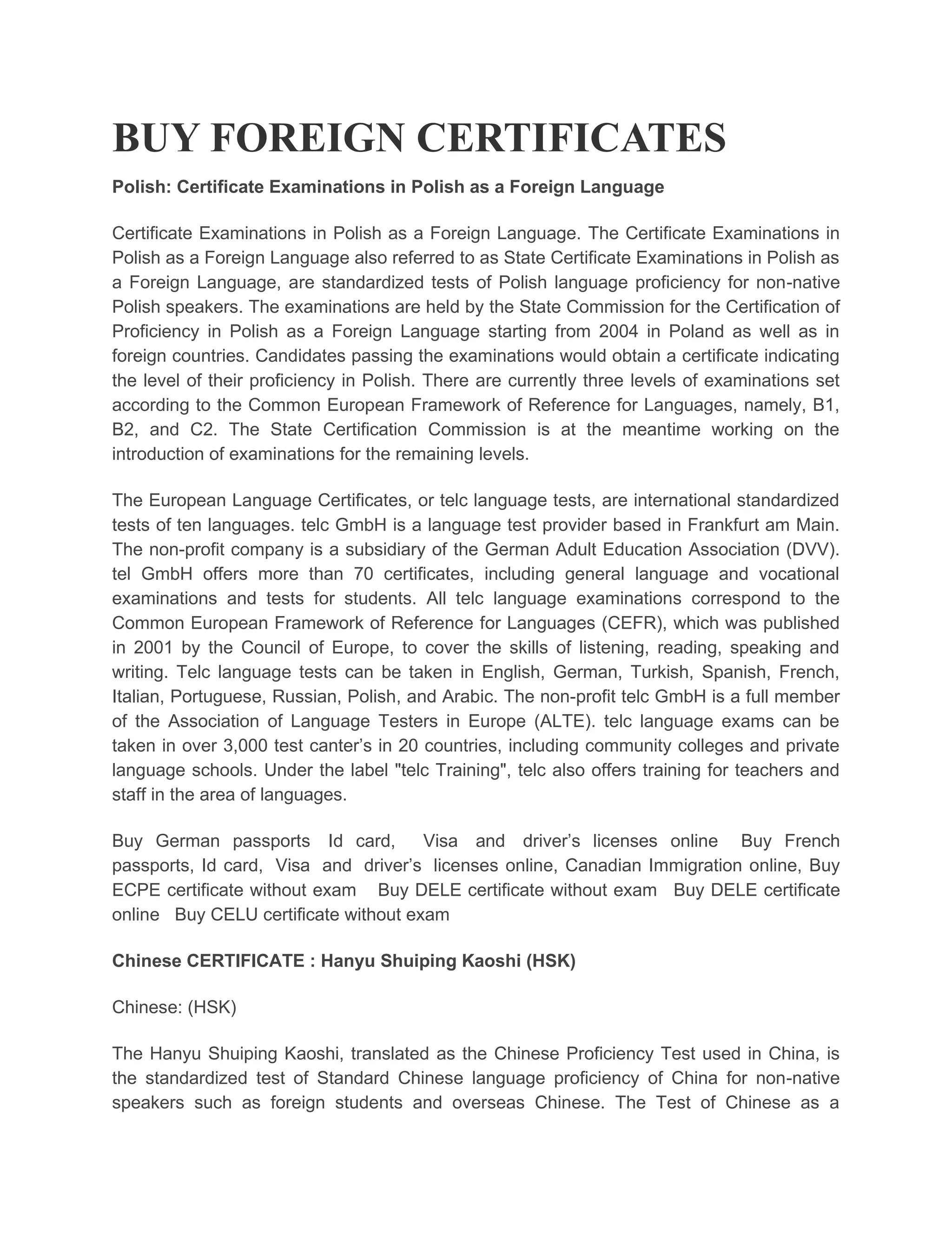 Buy foreign certificates | PDF