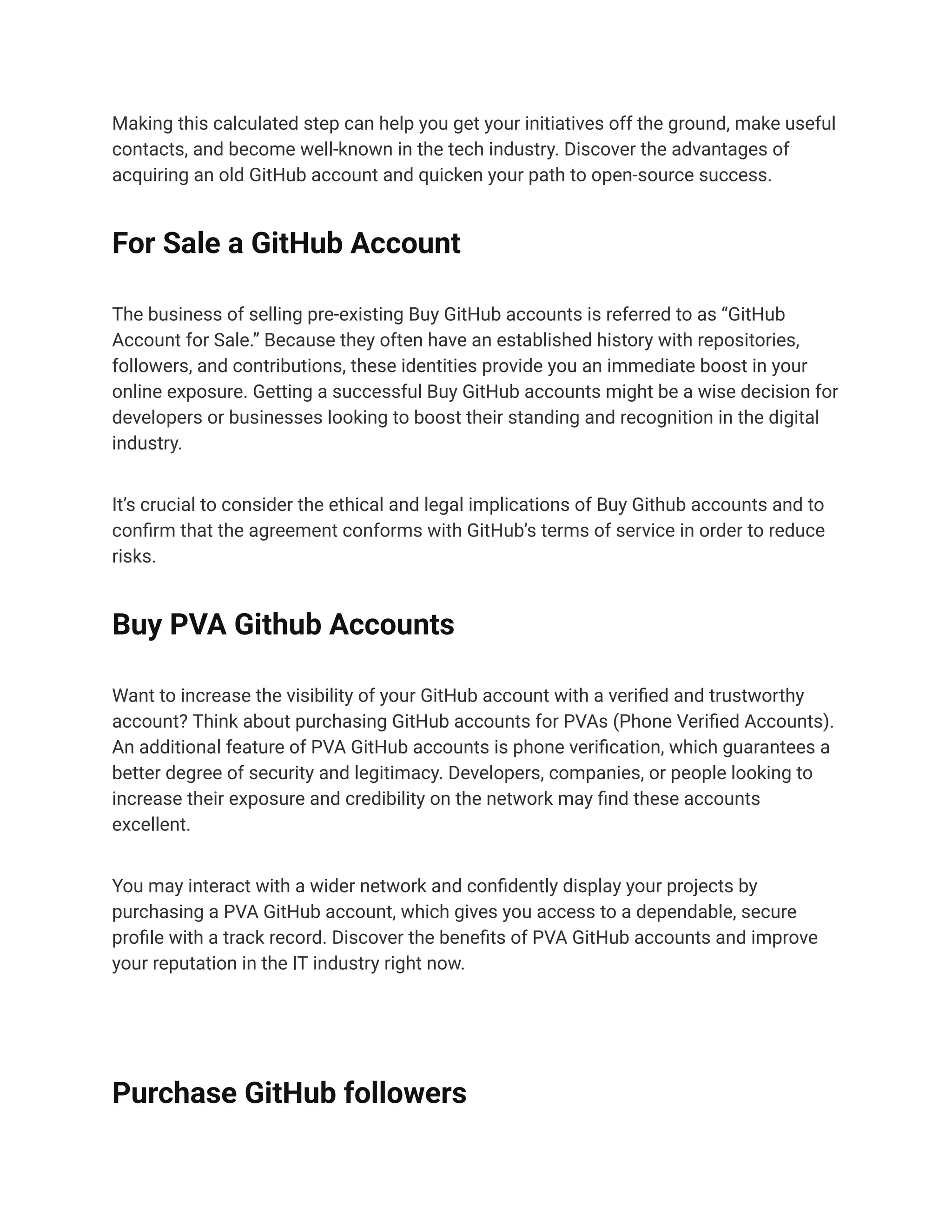 Purchase an Old Github Account . | PDF