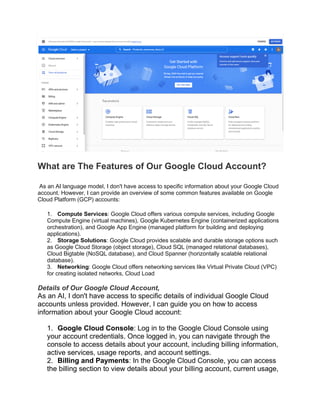 Buy Google Cloud Accounts Buy Google Cloud Accounts | PDF