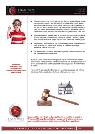 Buying at auction fact sheet | PDF | Home Financing | Personal Debt