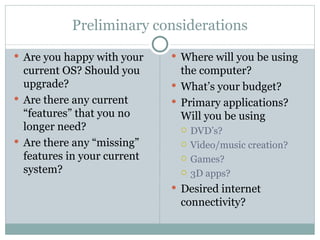 Buying A Computer | PPT | Computing | Technology & Computing